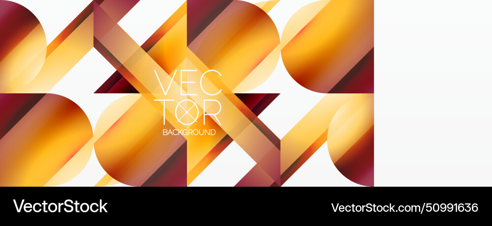 A geometric pattern with circles and triangles on Vector Image