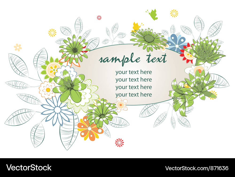 Floral frame Royalty Free Vector Image - VectorStock