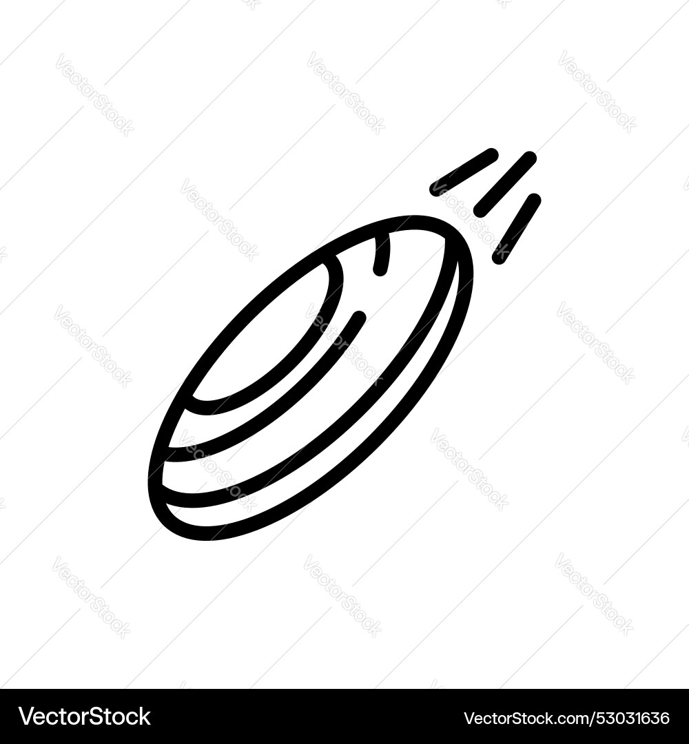 Flying disc icon isolated on white background Vector Image