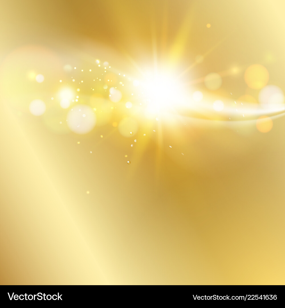 Golden Sun Ray Burst Royalty Free Vector Image