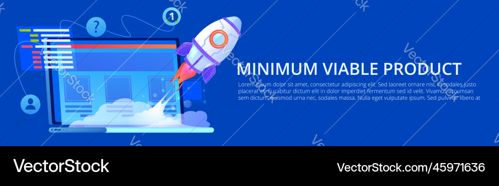 Mvp concept banner minimum viable product Vector Image