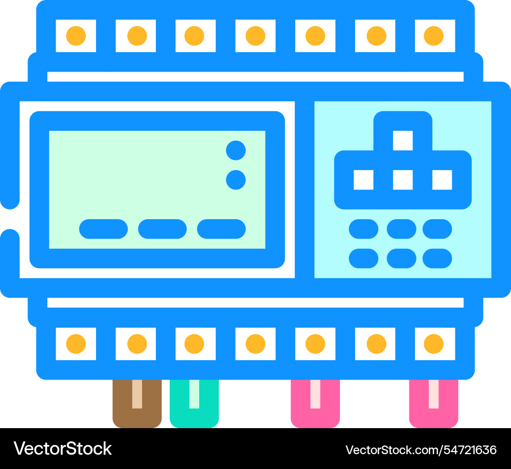 Programmable logic controller plc color icon Vector Image Programmable logic controller plc color icon Vector Image