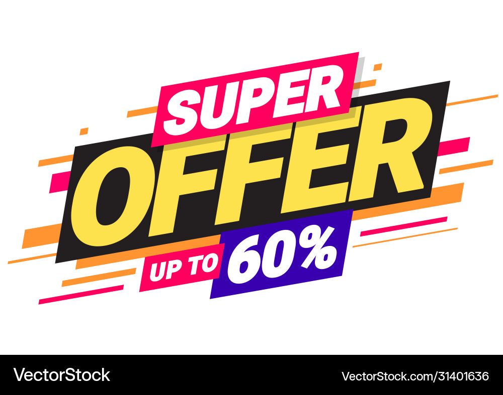 Super offer special offers Royalty Free Vector Image