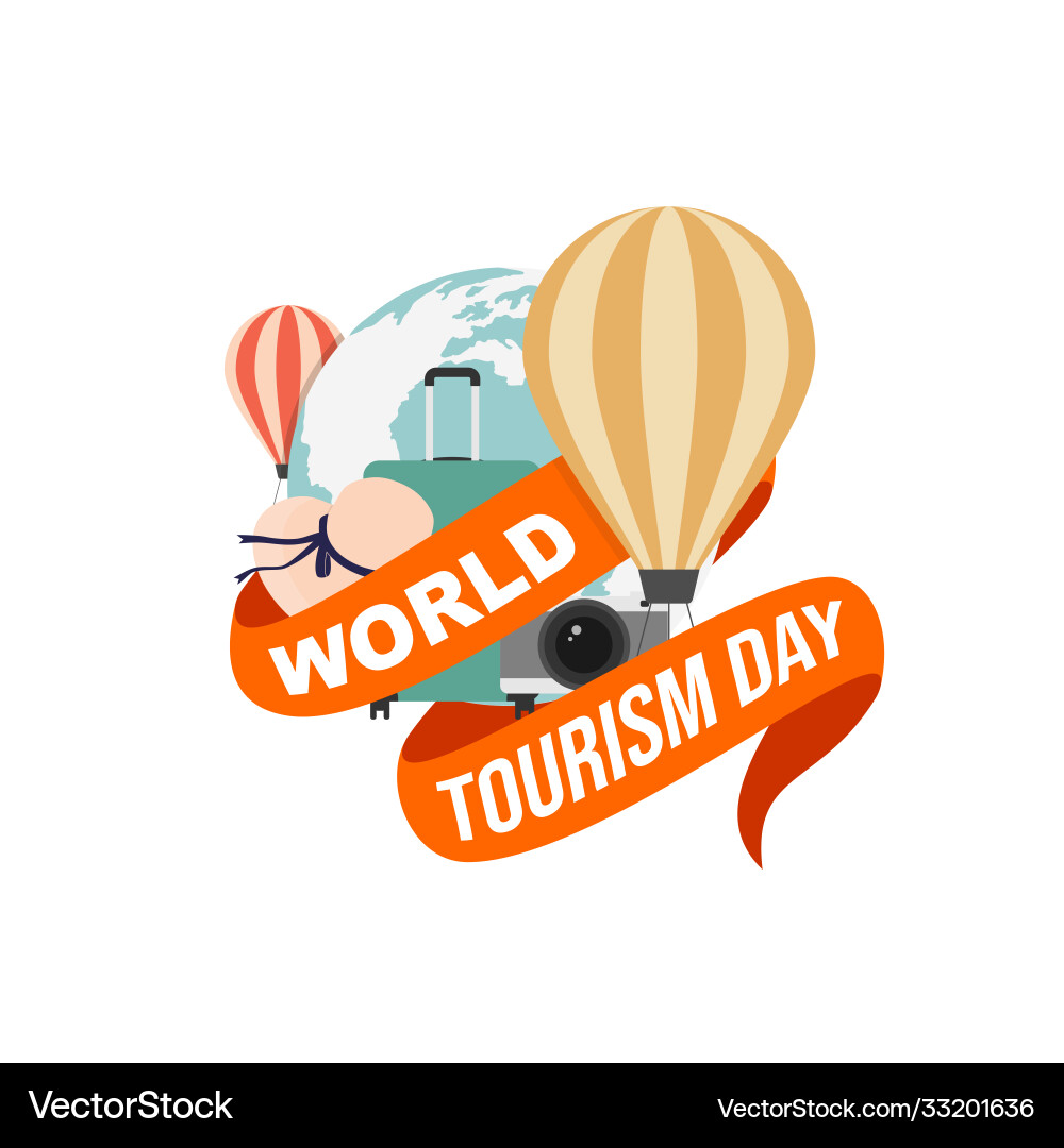 World tourism day design Royalty Free Vector Image