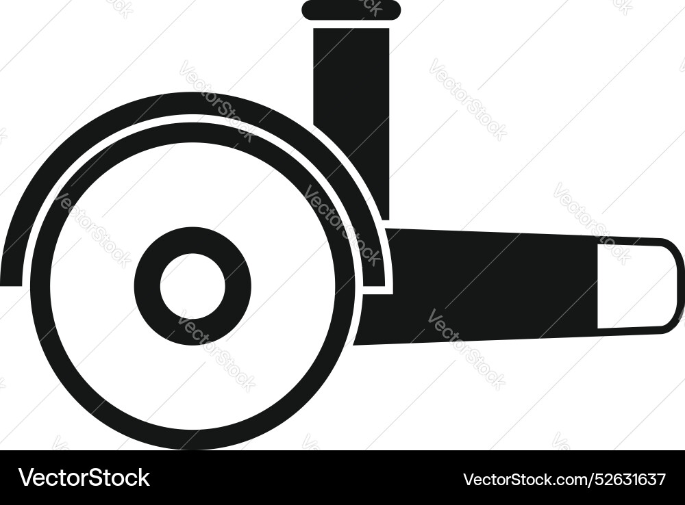Angle grinder cutting machine power tool simple Vector Image