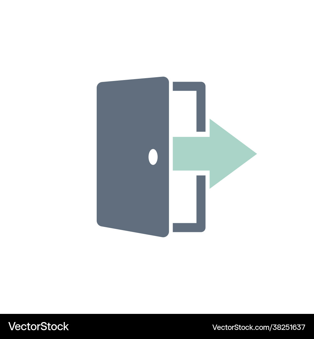 Exit door Royalty Free Vector Image - VectorStock