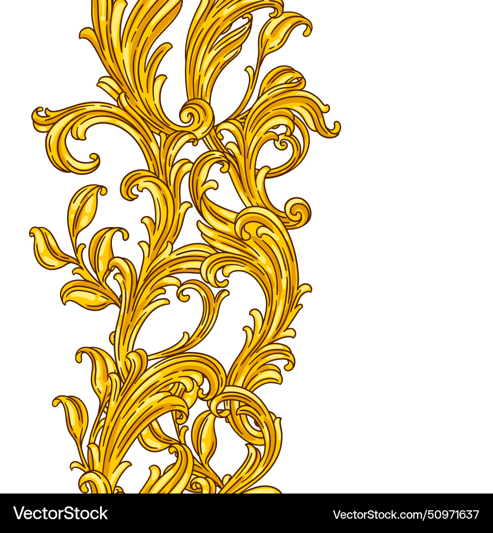 Floral pattern in baroque style decorative Vector Image