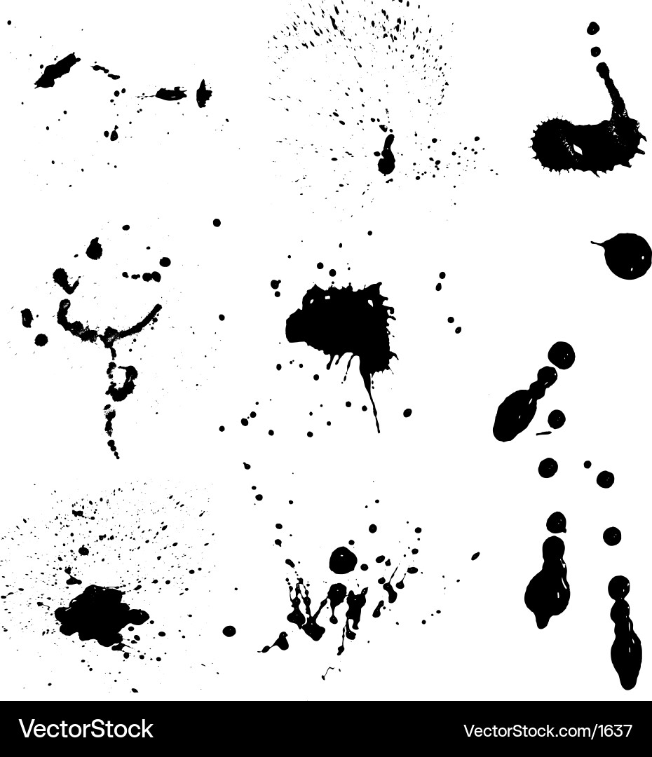 Ink splats Royalty Free Vector Image - VectorStock