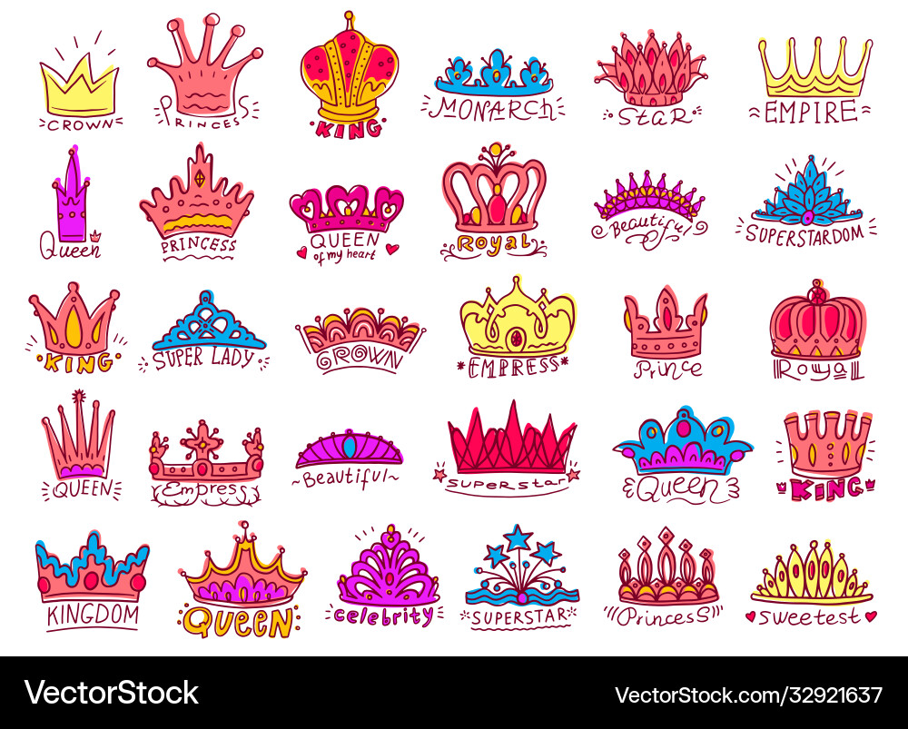 King And Queen Crowns Clipart