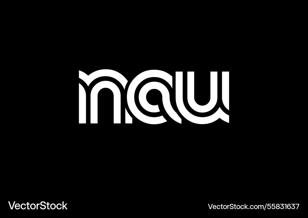 Nau creative unique modern letter logo design Vector Image
