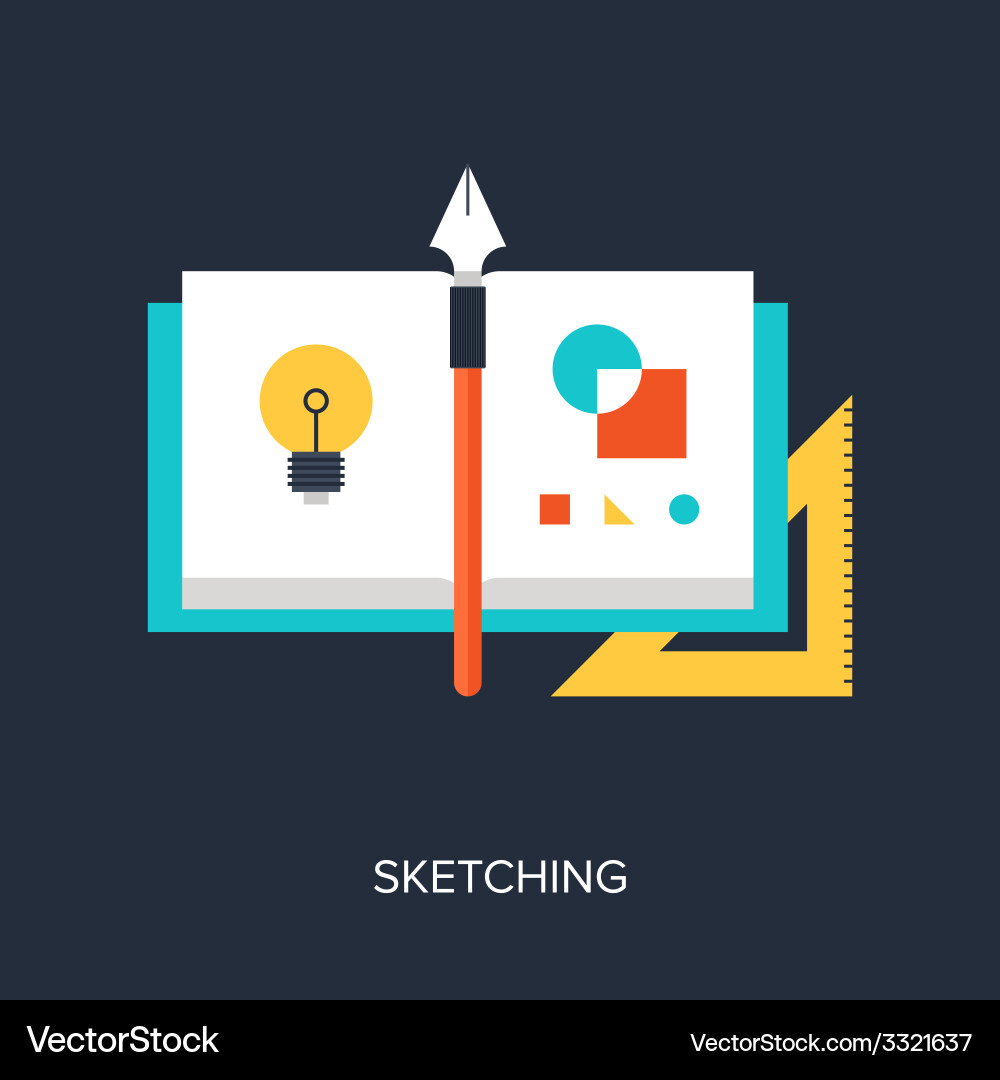 Sketching Royalty Free Vector Image - VectorStock