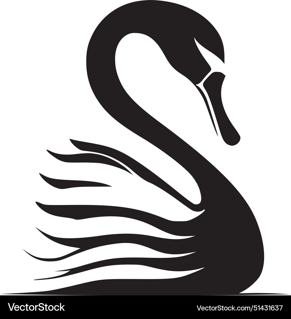 Swan - minimalist and simple silhouette Royalty Free Vector