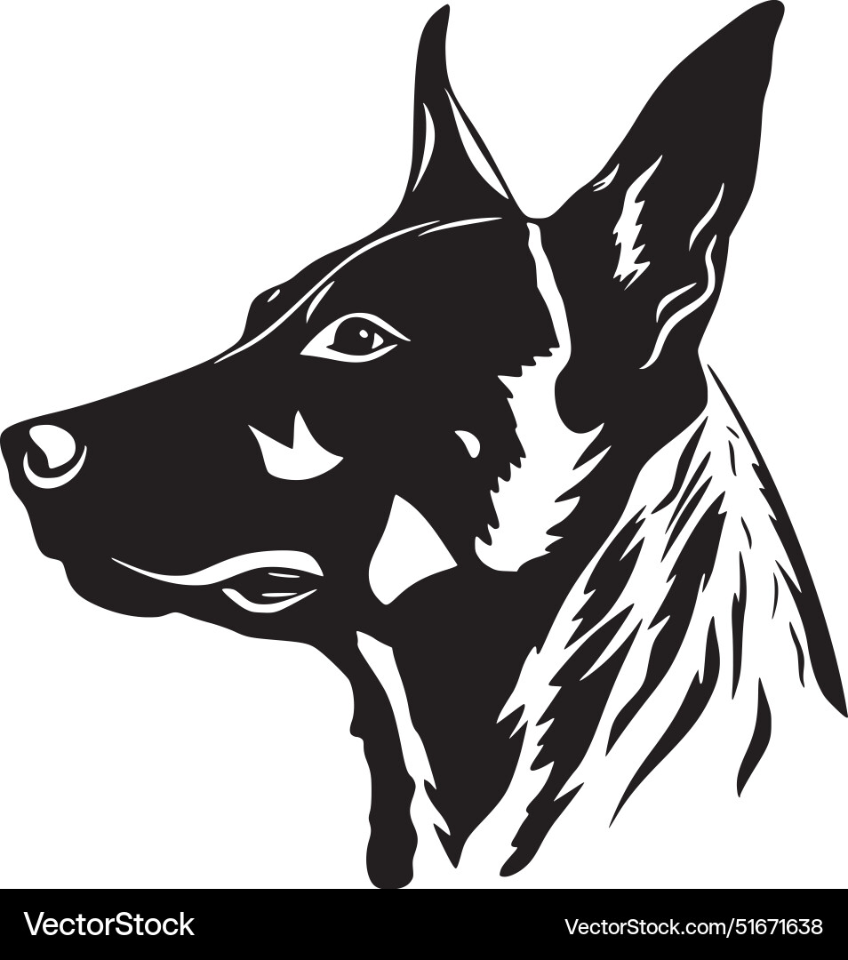 Australian kelpie - minimalist and flat logo Vector Image