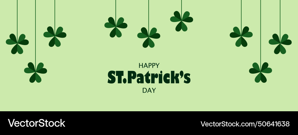 Banner for st patricks day on march 17 Royalty Free Vector