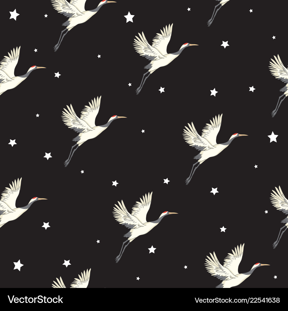 Crane pattern Royalty Free Vector Image - VectorStock