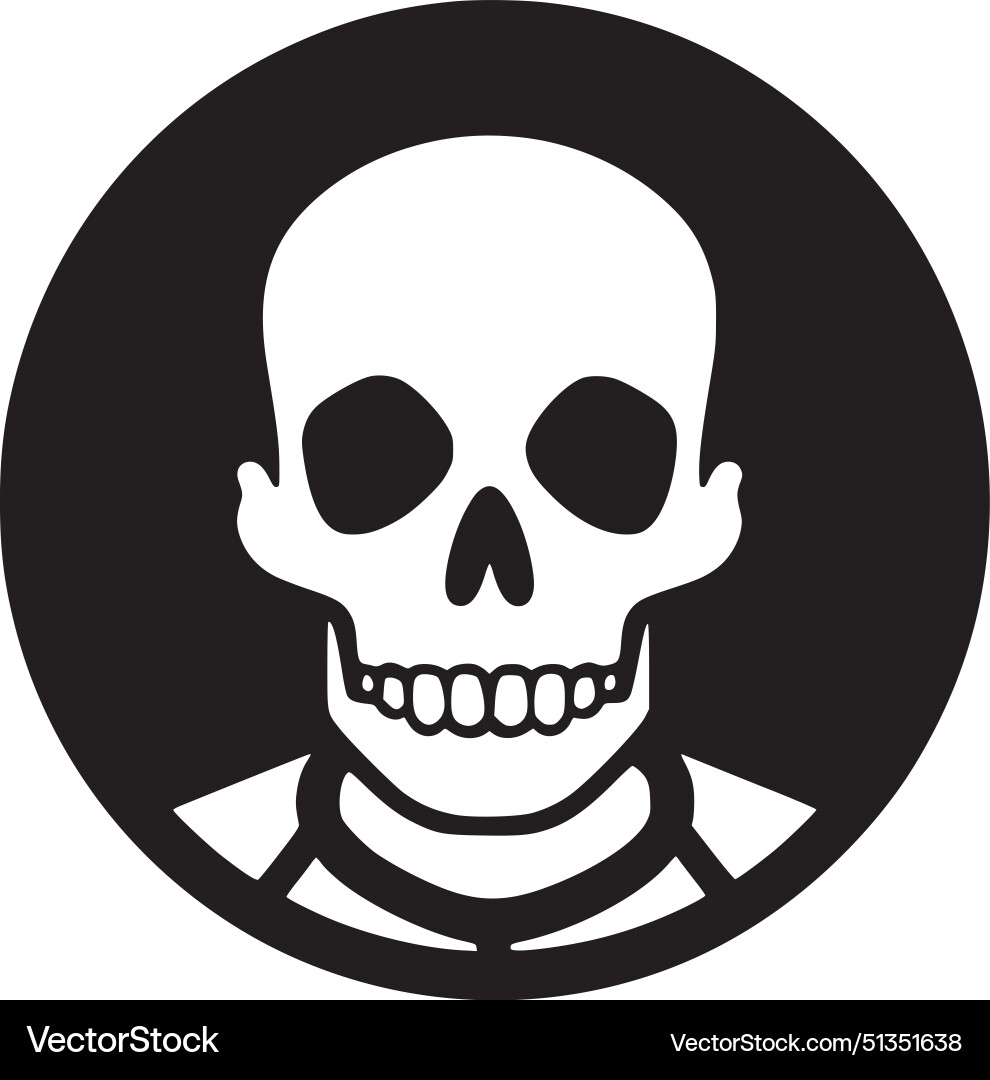 Death - minimalist and simple silhouette Vector Image