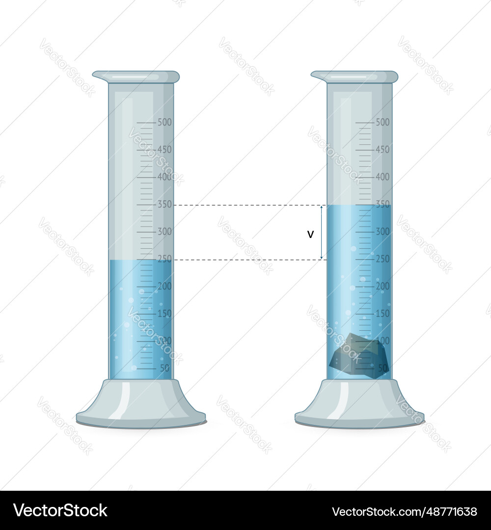 Measuring the volume of stone Royalty Free Vector Image