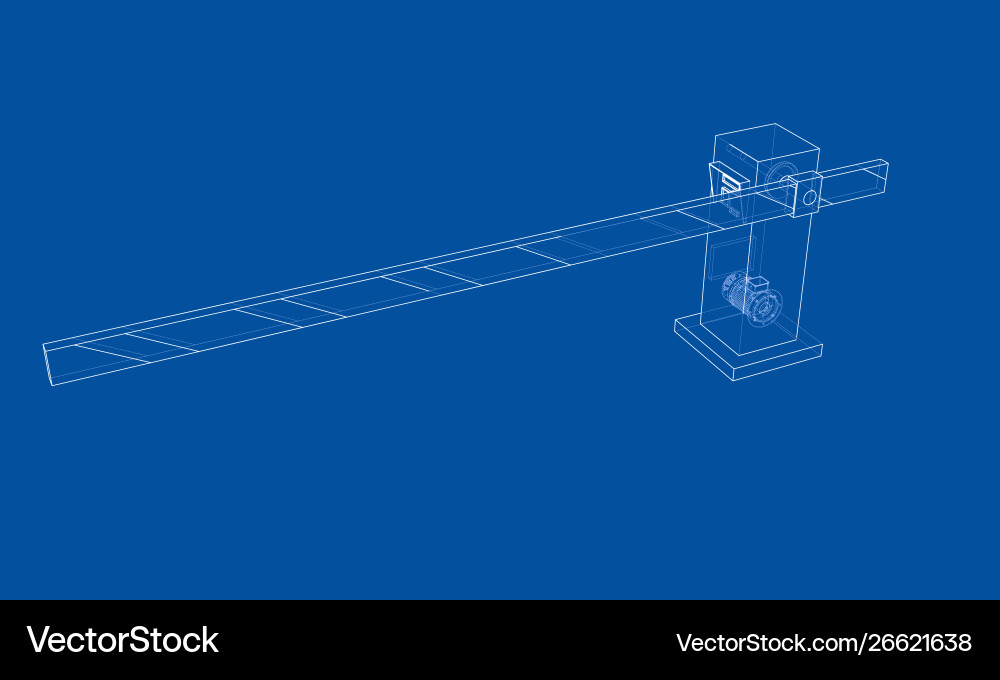 Outline barrier gate Royalty Free Vector Image
