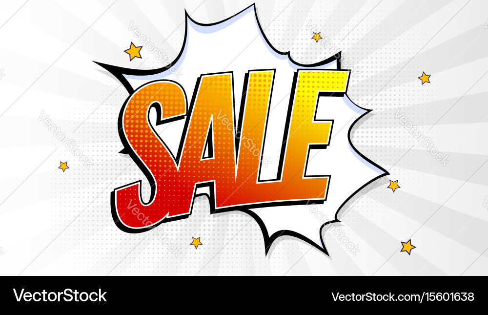 Sale pop art splash background explosion Vector Image