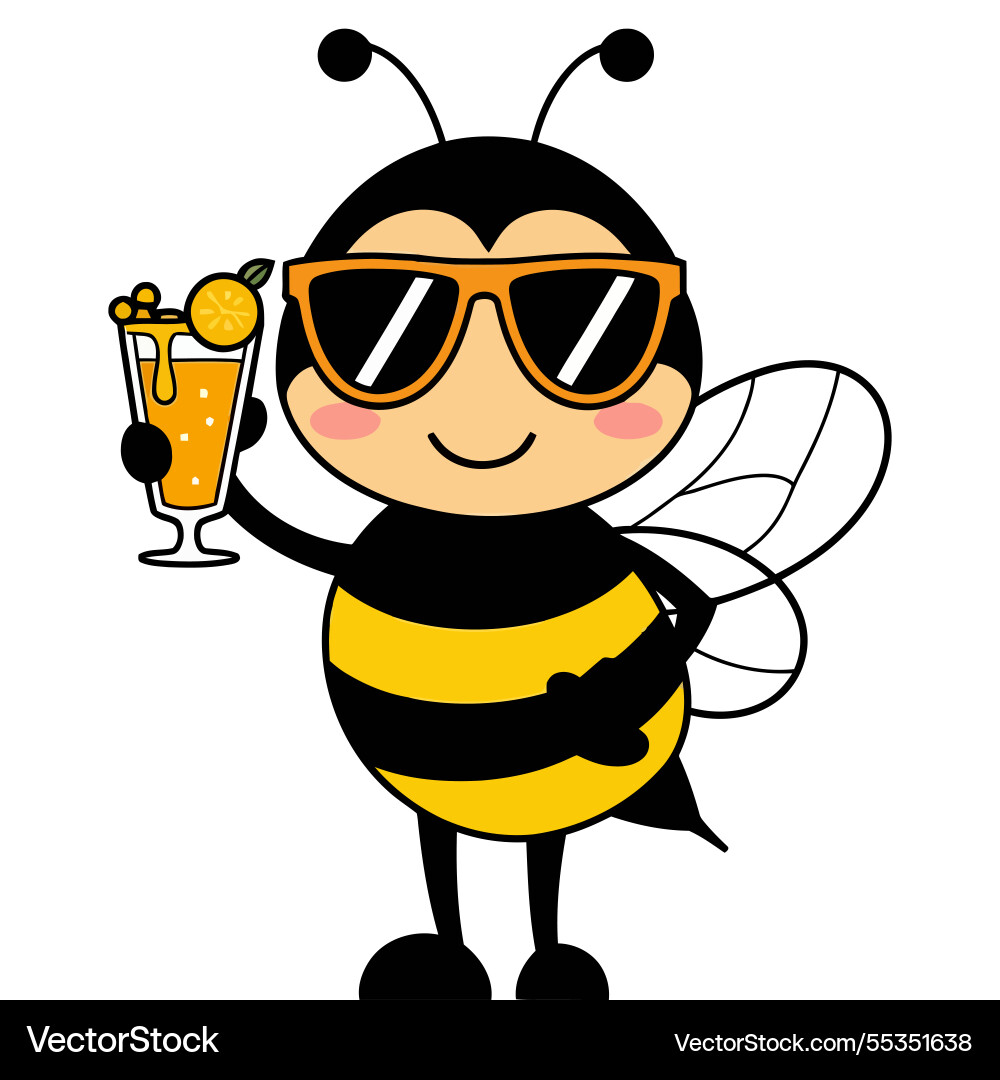 Sharp bee Royalty Free Vector Image - VectorStock