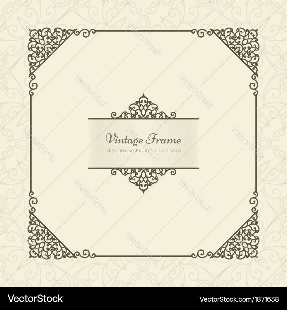 Vintage frame Royalty Free Vector Image - VectorStock