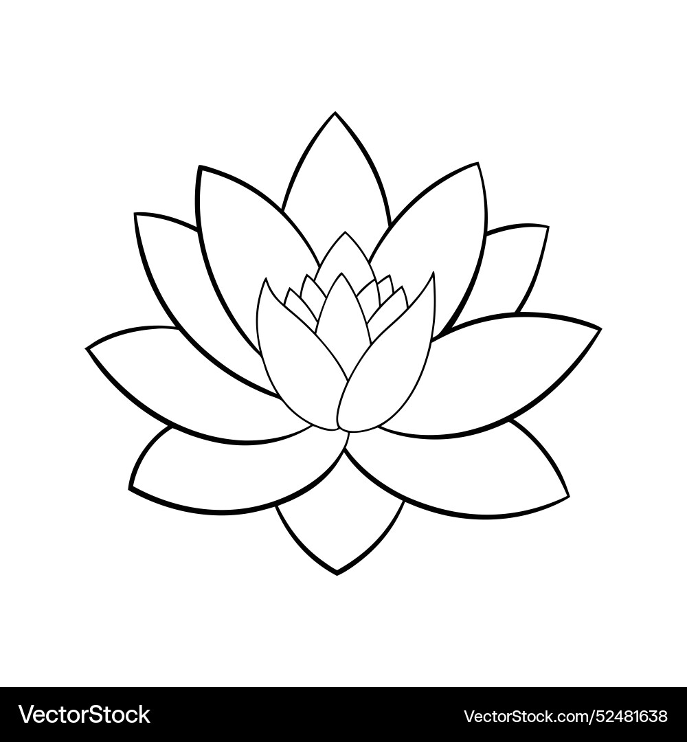 Water lili icon Royalty Free Vector Image - VectorStock