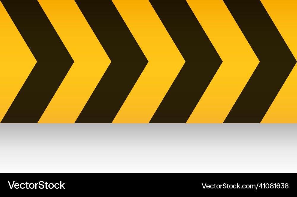 Yellow ribbon with black arrows danger warning Vector Image