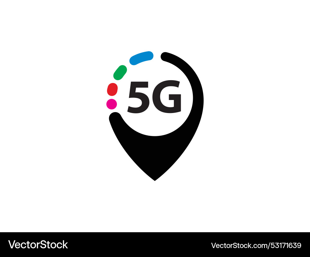 5g network connection logo symbol or icon template