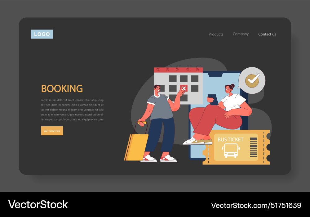 Booking concept Royalty Free Vector Image - VectorStock