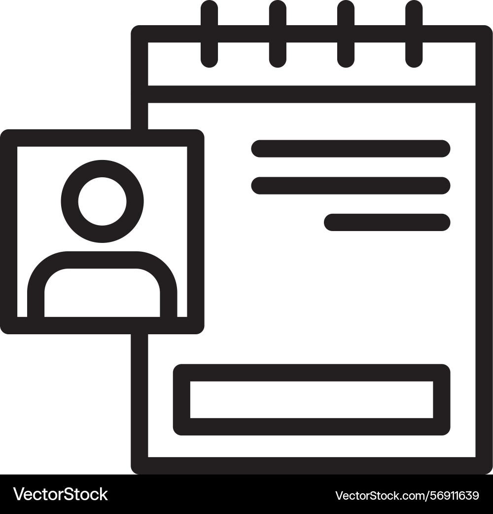 Columnist linear style icon design Royalty Free Vector Image