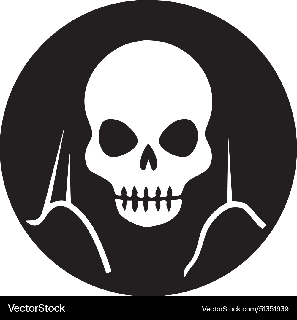 Death - black and white Royalty Free Vector Image