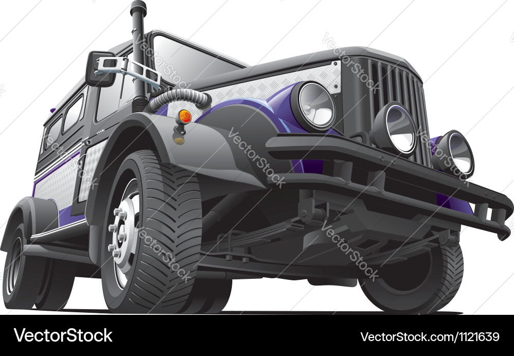 Dieselpunk jeep Royalty Free Vector Image - VectorStock