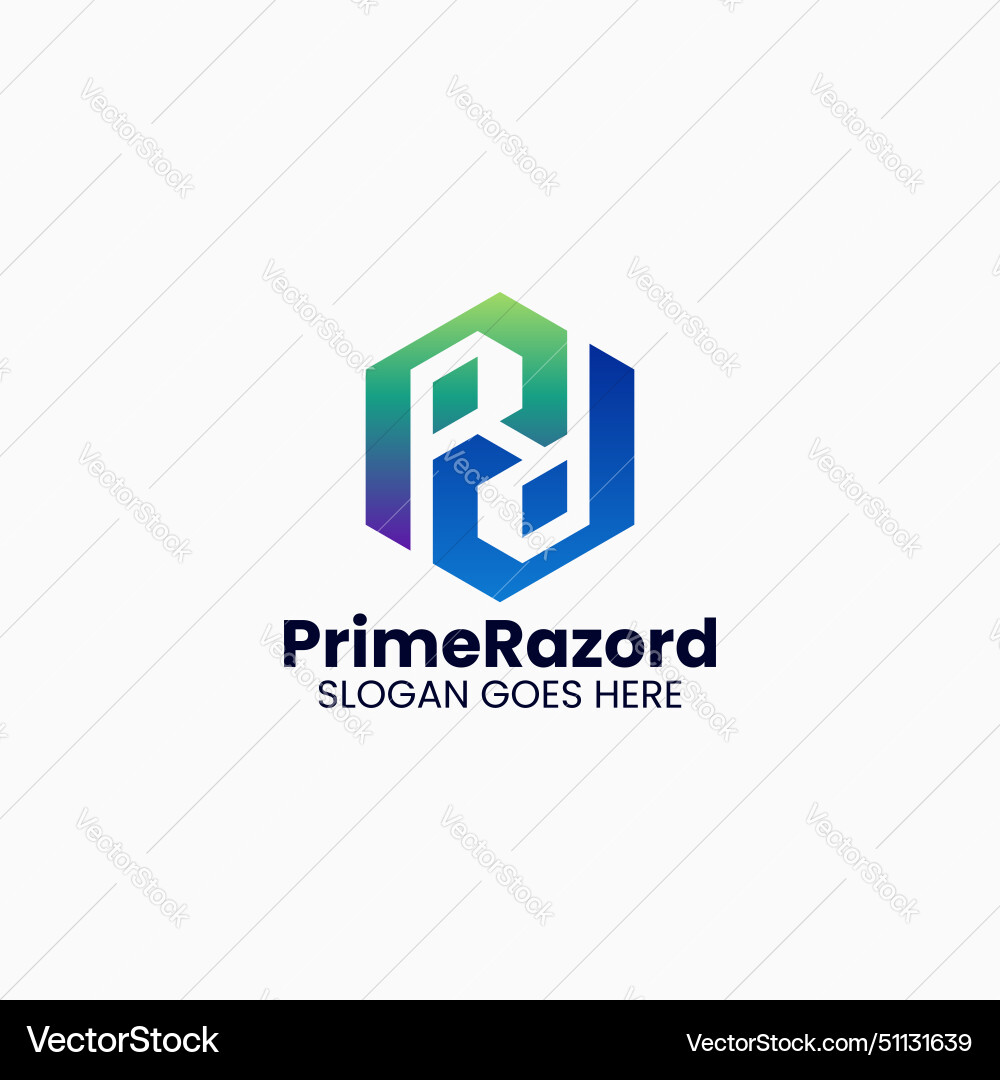 Logo letter gradient colorful style Royalty Free Vector