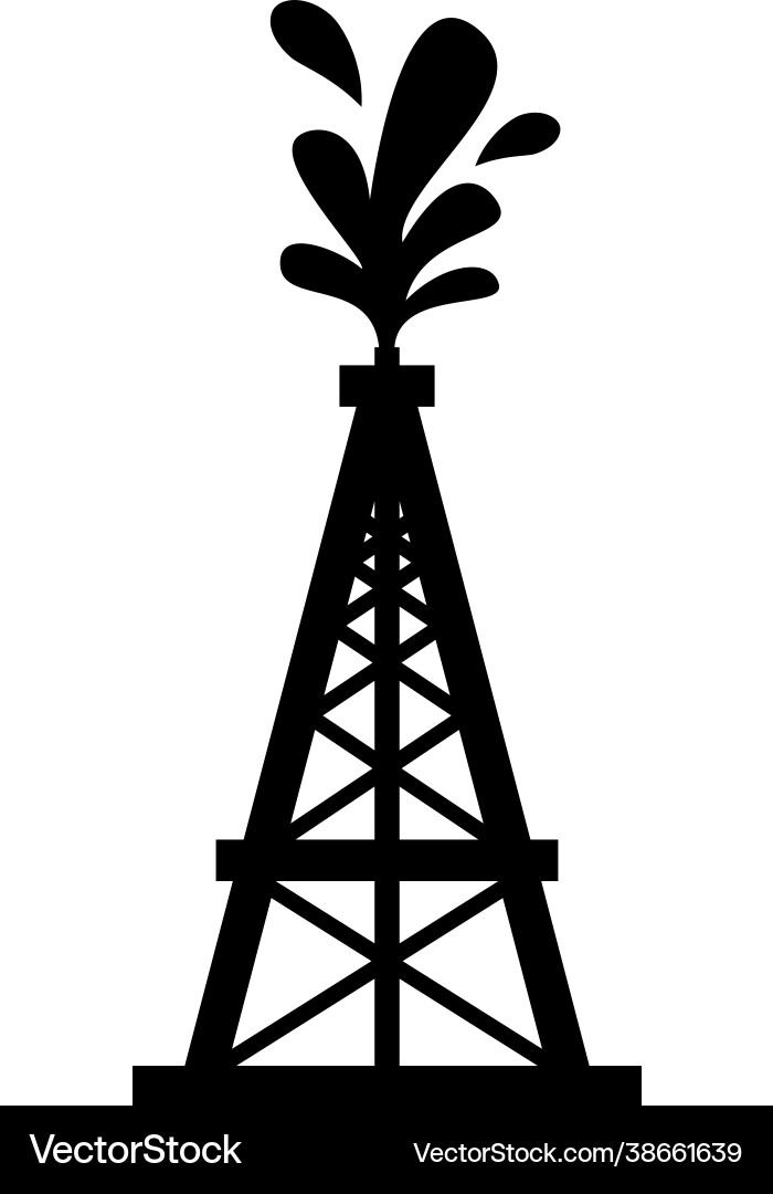 Oil Rig Platform Icon Royalty Free Vector Image