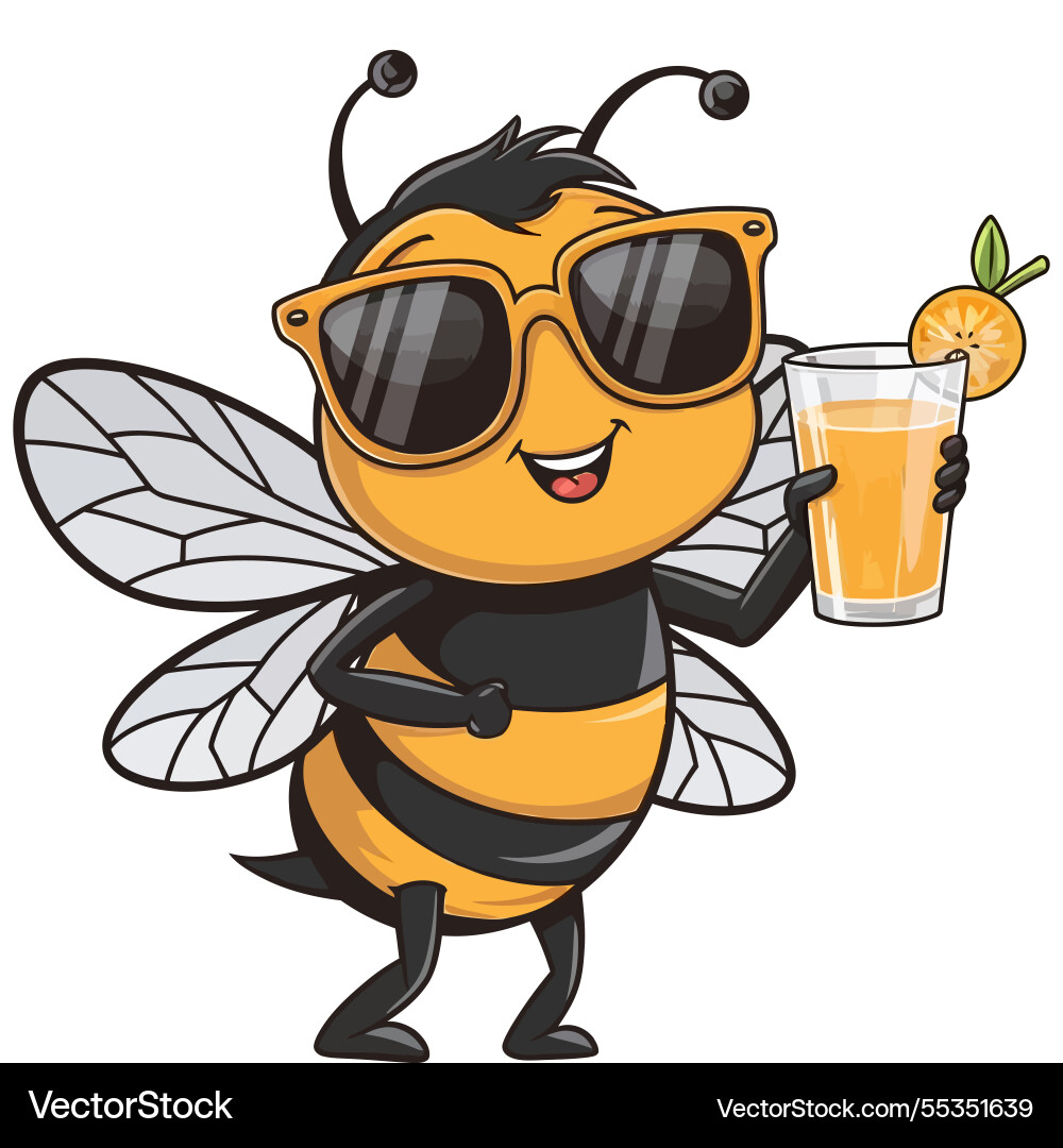 Sharp bee Royalty Free Vector Image - VectorStock