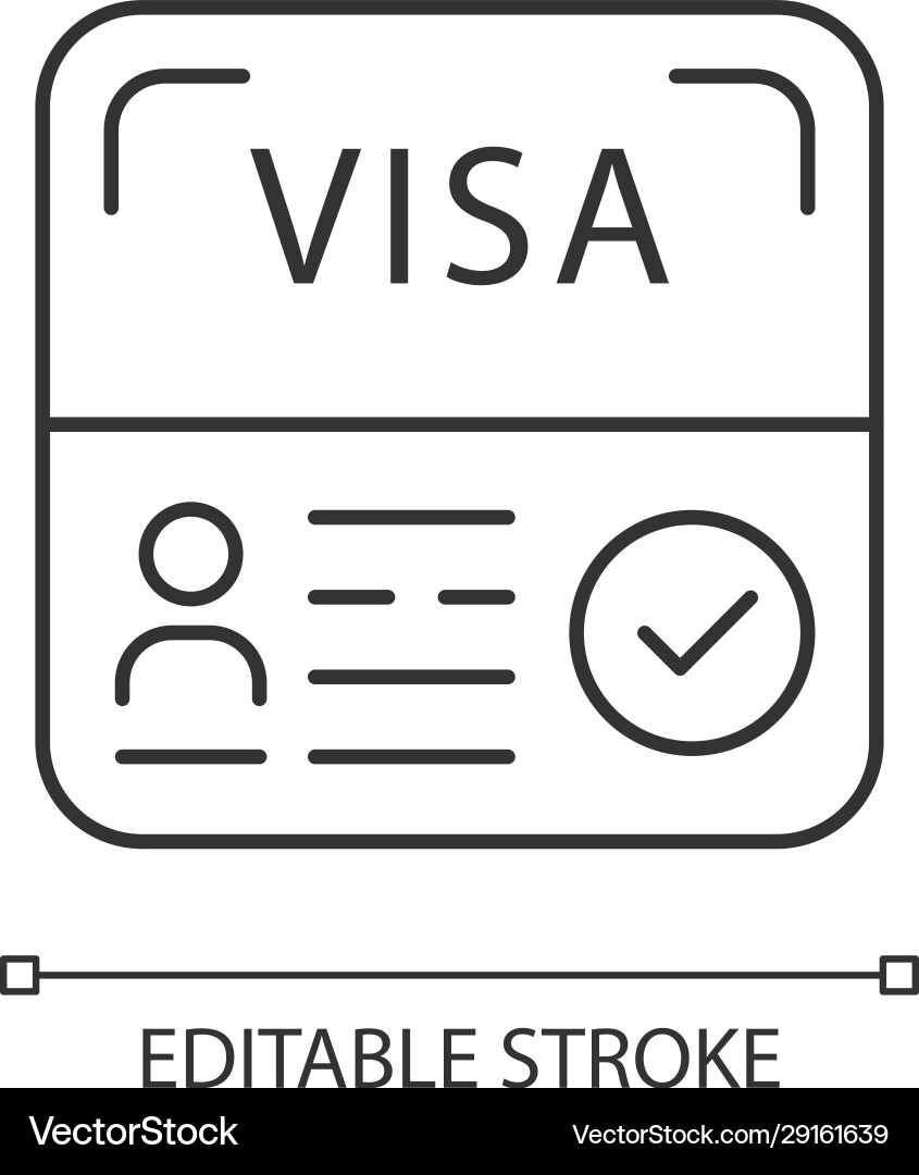 Startup Visa Icon - Residence Permit Royalty Free Vector