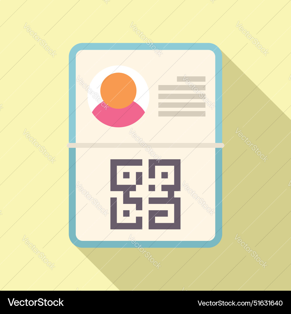 Electronic passport showing personal information Vector Image
