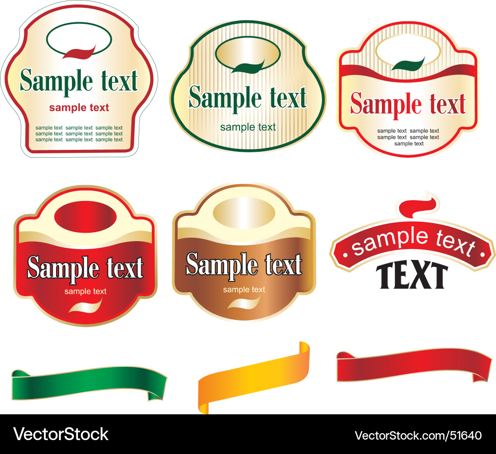 Label ribbon Royalty Free Vector Image - VectorStock