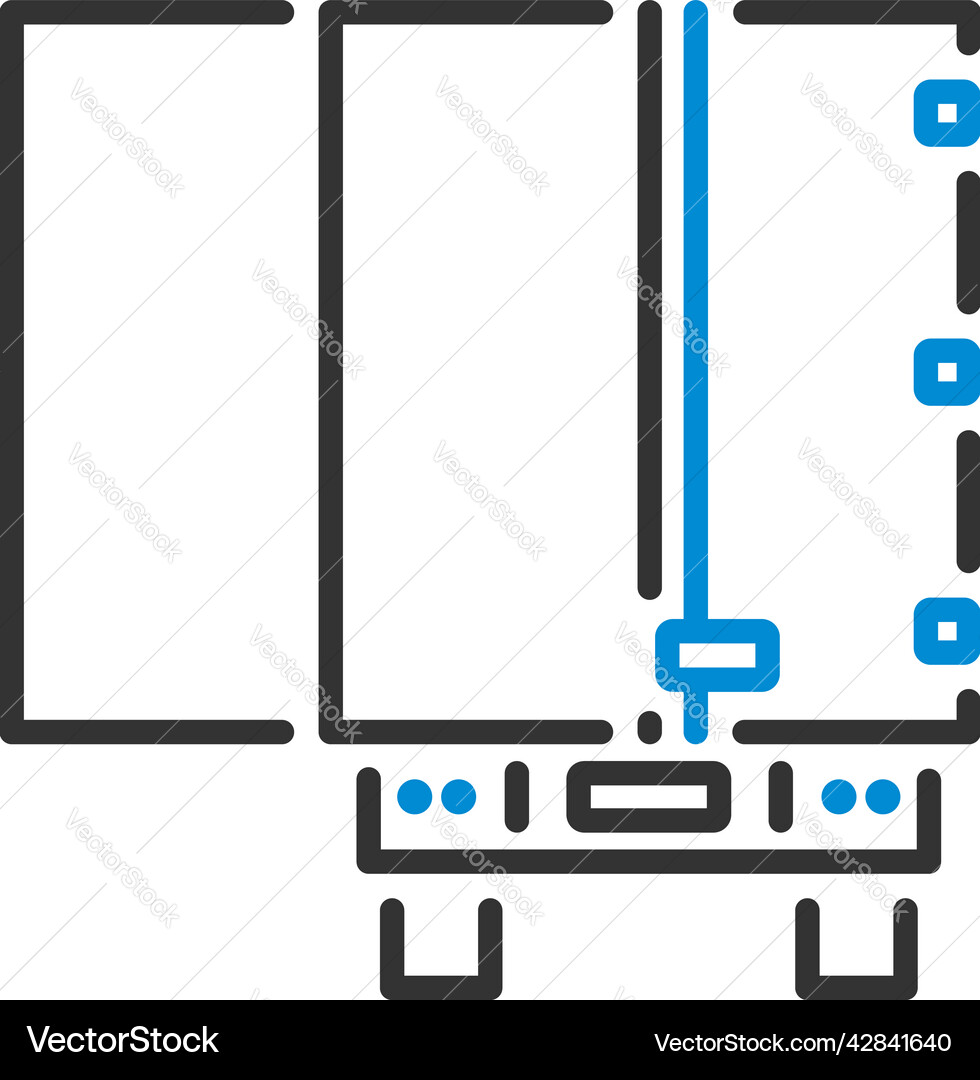 Truck trailer rear view icon Royalty Free Vector Image