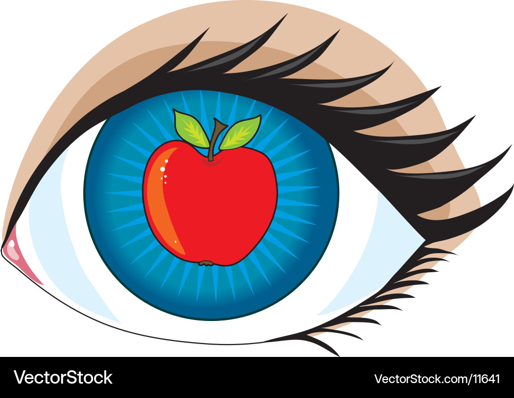 Apple of my eye Royalty Free Vector Image - VectorStock