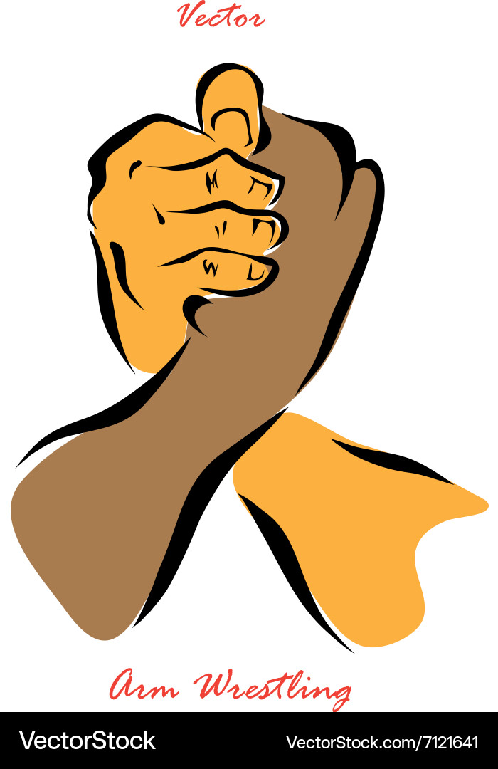 Arm wrestling Royalty Free Vector Image - VectorStock