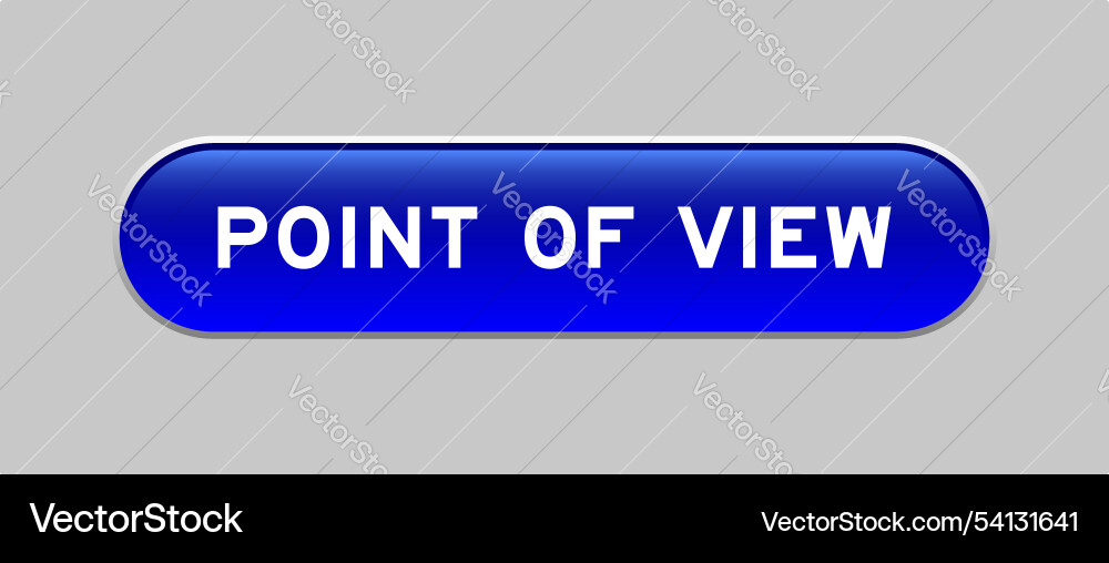 Blue color capsule shape button with word point Vector Image
