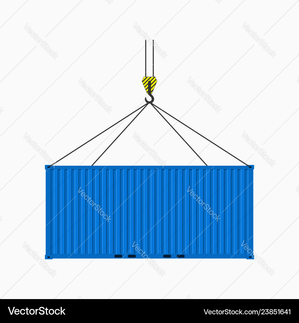 Container am Kran Lizenzfreies Vektorbild - VectorStock