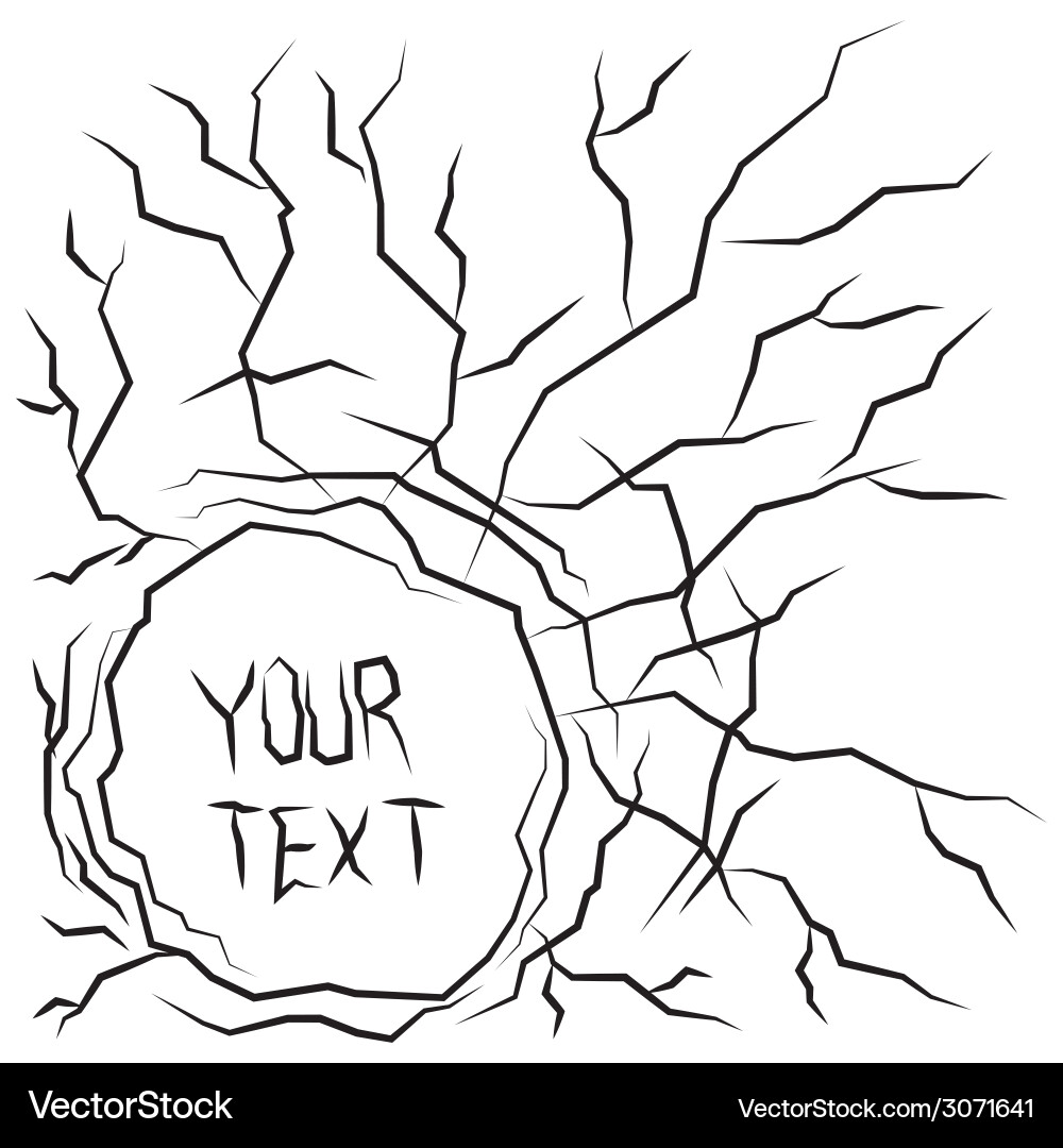 Cracks circle Royalty Free Vector Image - VectorStock