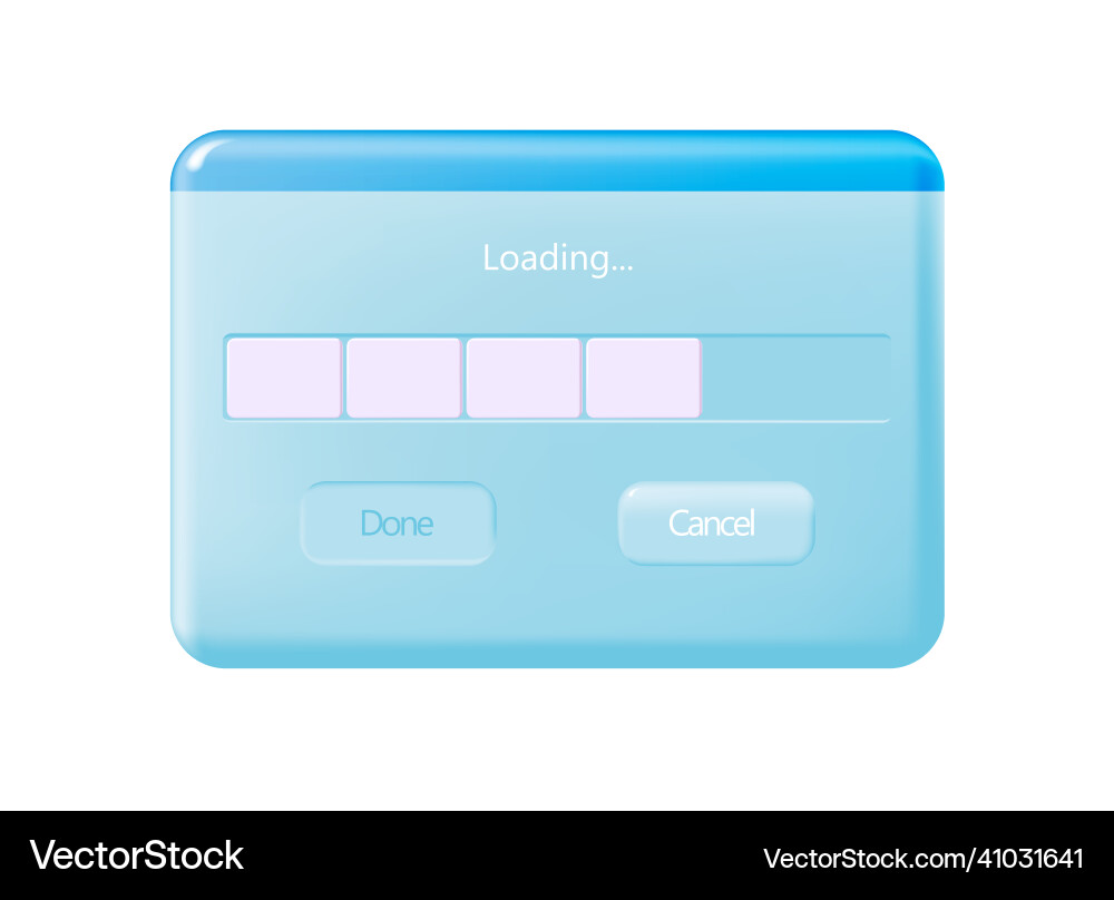 Download Progress Bar - Blue Royalty Free Vector Image