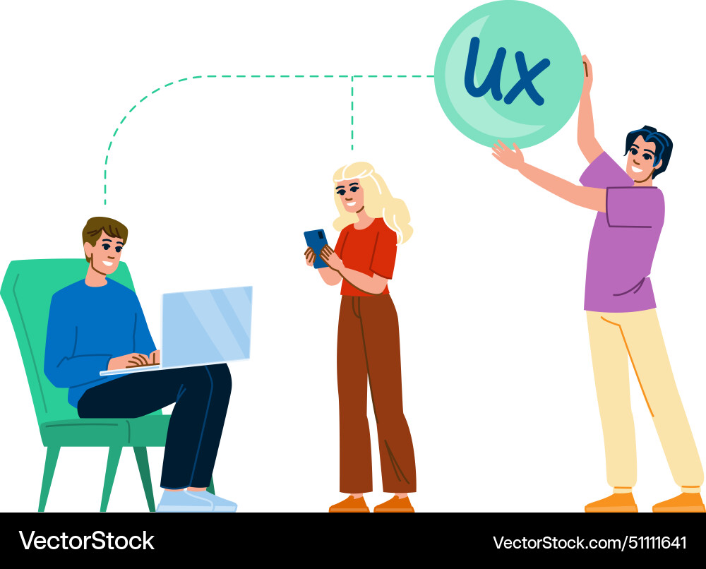 Experience user research website Royalty Free Vector Image