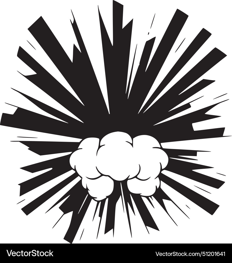 Explosion - minimalistische und einfache Silhouette