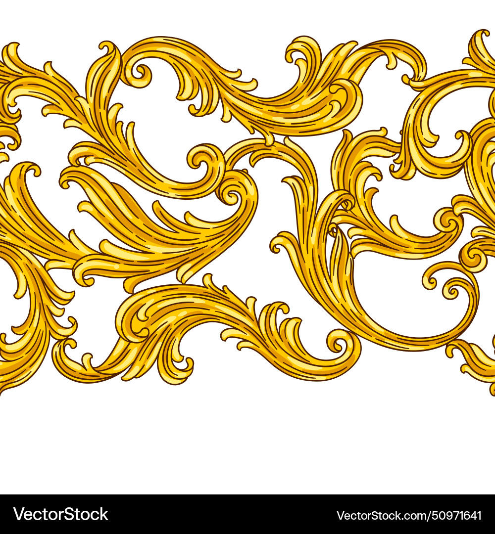 Floral pattern in baroque style decorative Vector Image