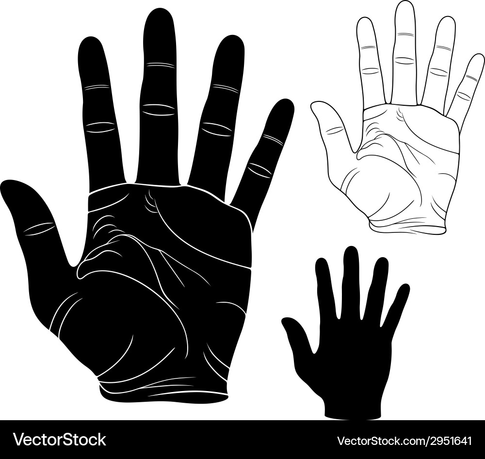 Hand print Royalty Free Vector Image - VectorStock