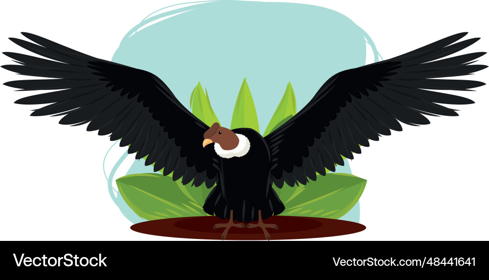 Isolated colored cute condor animal Royalty Free Vector
